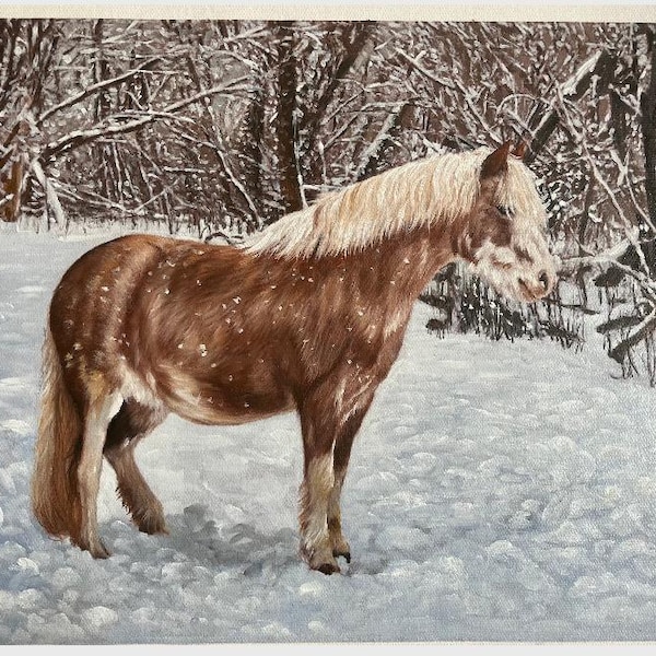 Custom Horse Painting, Hand Painted Horse Oil Painting, Commission ...