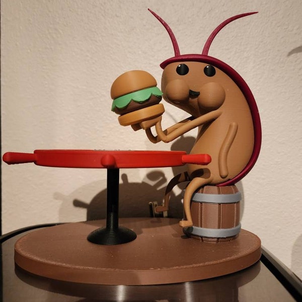 Cockroach Eating Burger Figurine | 3D Printed - Etsy
