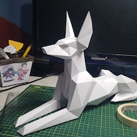 DIY Paper Craft Bull Bull Model Low Poly Bull Character - Etsy Canada