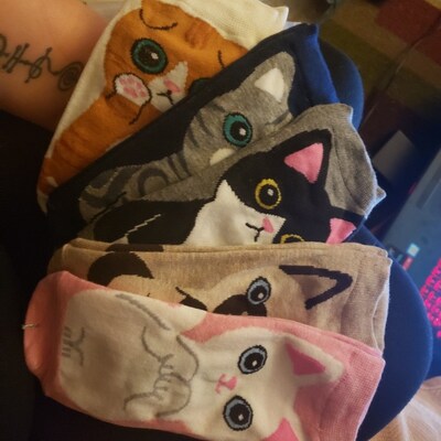 Gift Box for Cat Lover Cat Socks for Women Cat Mom Cat Socks Friendship ...