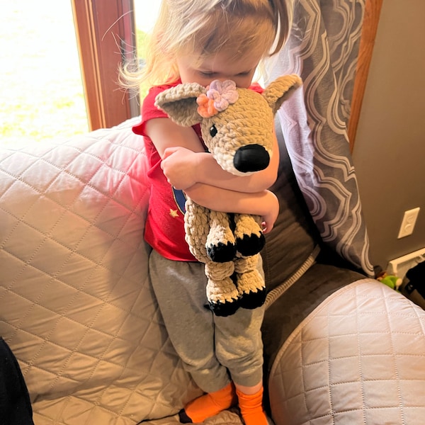 Crochet Deer Lovey Snuggler - Stuffed Animal - Security Blanket - Baby ...