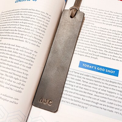 Real Leather Personalized Bookmarks Heirloom Quality Handmade Bookmarks ...