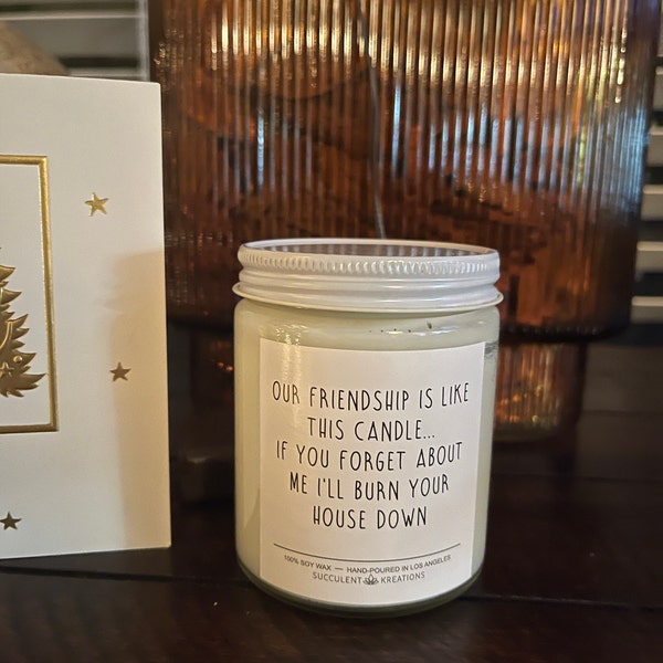 Friendship Candle, Best Friend Gift, Friendship Gift, Friend Gift, Our ...