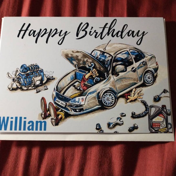Personalized Chevy Pick up Truck Birthday Card for Him, Personalized ...