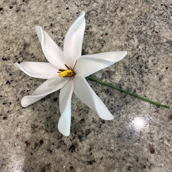 3" Tiare Foam Flower, Ear Flower, Tahitian Gardenia, Pinwheel Tiare ...