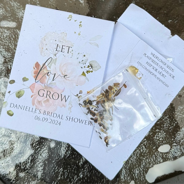 Baby Shower Seed Packet Favors, Baby Shower Favors, Baby in Bloom, Let ...