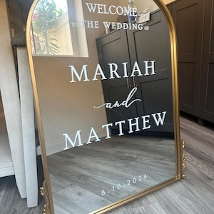 Wedding Bar Sign Customizable Name Mirror, Acrylic Drink Signage ...