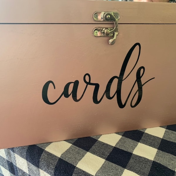 Custom Wedding Card Box Decal | Cards & Well Wishes Sticker | Acrylic ...