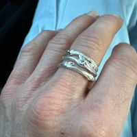 INGUZ Rune Ring, Sterling Silver Twigs True Love, Harmony, Fertility ...