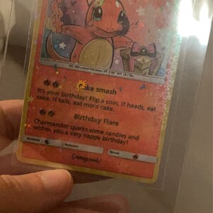 Birthday Charmander Celebration Trading Card Cute Gifts for Him and Her ...