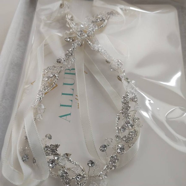 Crystal Wedding Headband, Wedding Hair Vine, Wedding Headpiece, Crystal ...
