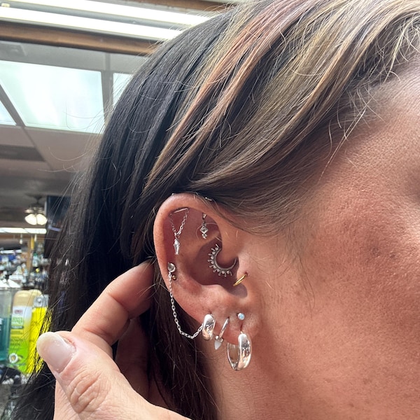 Adjustable Dainty CZ Nose Cuff Gold Silver Fake Nose Ring No Piercing ...