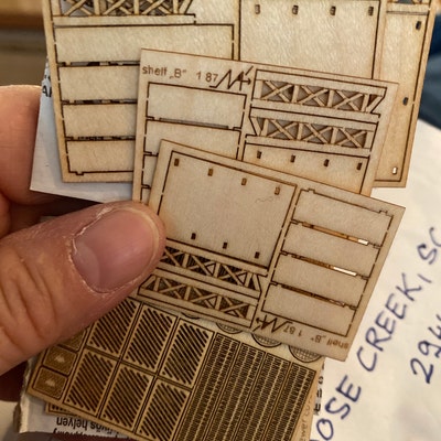 Miniature Shelf Shelves Rack KIT HO OO Scale Model Storage Diorama ...