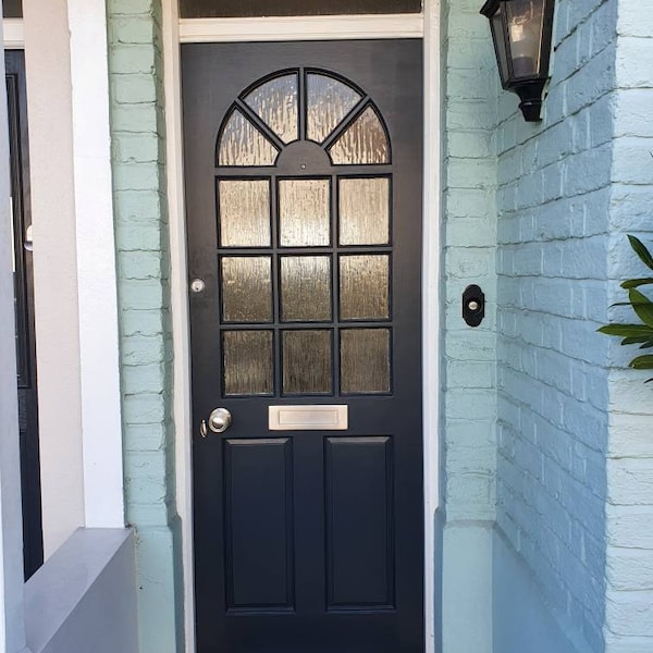 Frosted Fanlight Door Number, Etched Glass House Number, Victorian ...