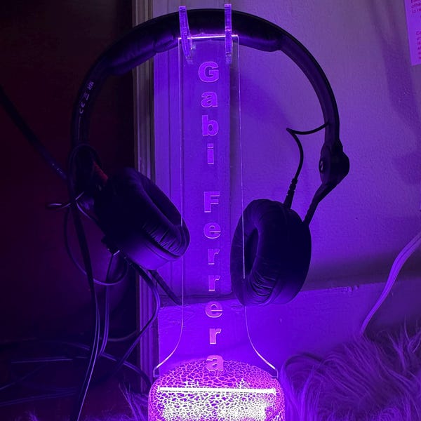 Personalized Dj Headphone Holder,custom Led Light Headset Stand,dj ...