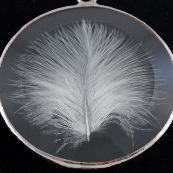 Angel Feather Suncatcher in Bevelled Glass - Etsy