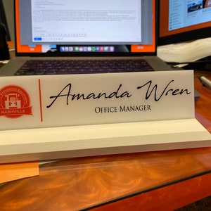 Desk Name Plate Office Supply Personalized Secretary Sign Gift | Etsy