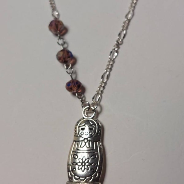 15pcs Russian Doll Charms Matryoshka Charms Antique Silver Tone 12x27mm ...