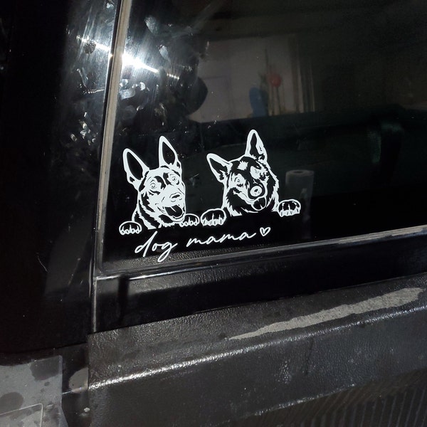 Belgian Malinois Decal | Peeking Belgian Malinois | Dog Decal | Peeking ...