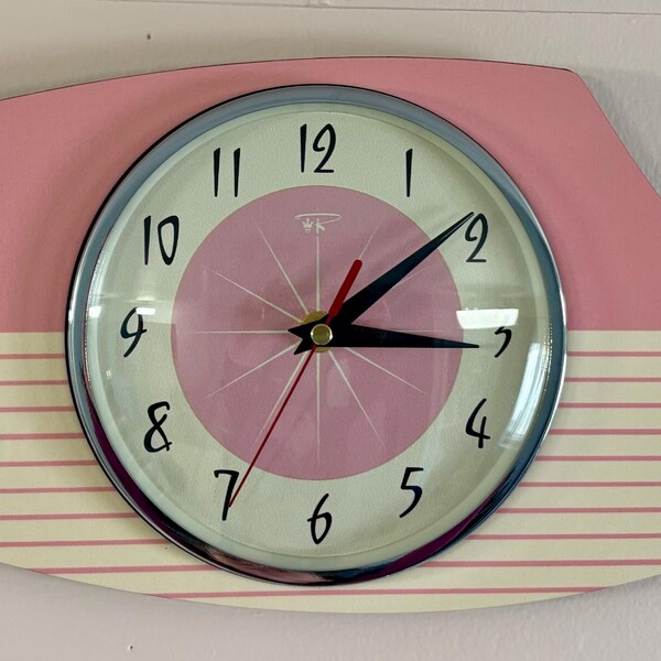 Mid Century Starburst Wall Clock by Royale - the Welby in Black and ...