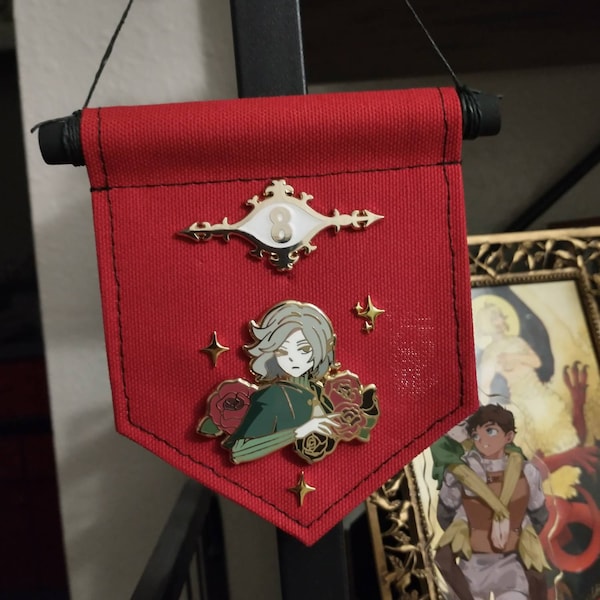 Large Long Pin Banner Enamel Pin Display Pick Your Color - Etsy