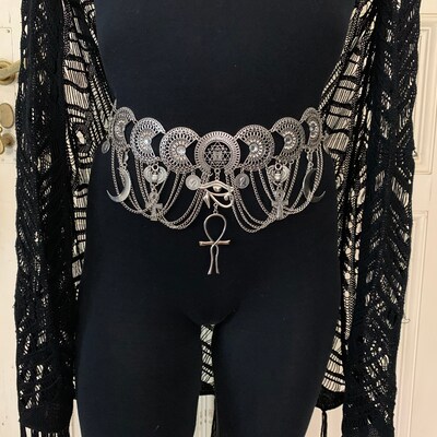 Egyptian Lemurian Ankh Hip Chain Belt Egyptian Belt Occult Goth Gothic ...