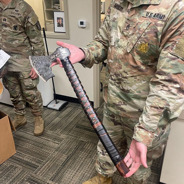 Beautiful Norse Viking Axe Handmade, Bearded Axe, Long Leviathan Axe ...