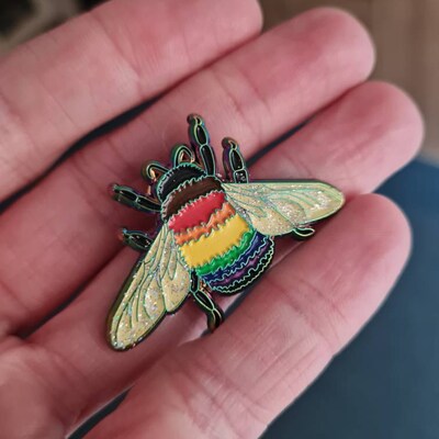 Pride Bumblebee Enamel Pins Choose Your Style Soft Enamel - Etsy