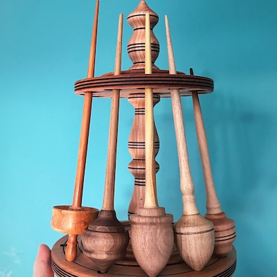 Elegant Walnut Spindle Holder for Drop and Support Spindles - Etsy