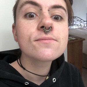 TITANIUM Spiked O-ring Collar Inspired Septum Nipple Conch - Etsy