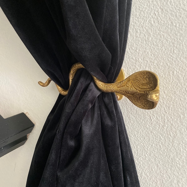 Vintage King Cobra Snake Wall Hook (pair- as Shown) OR Brass Door Pull ...