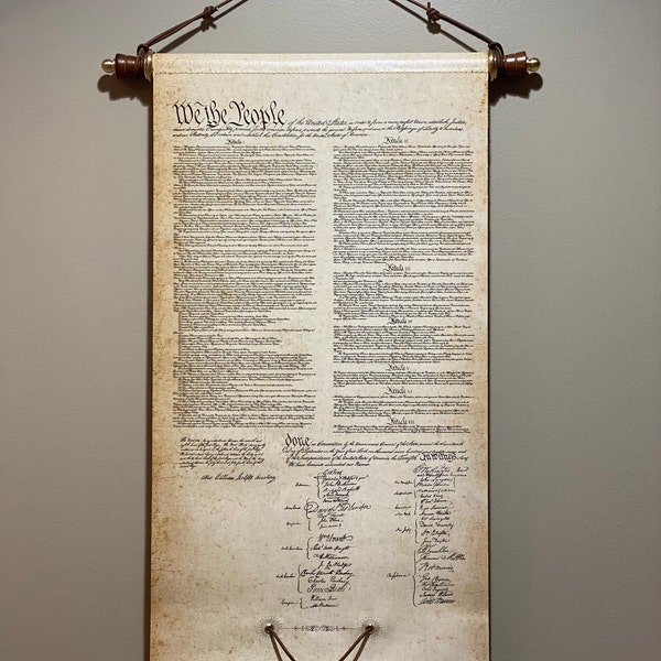 United States Constitution Wall Art - Constitutional Document Canvas ...
