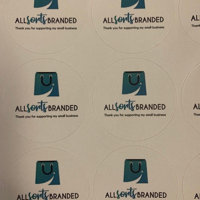 Personalised / Logo Sticker Sheets, Round Business Stickers, Customised ...