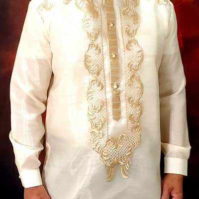 BARONG TAGALOG Chinese Collared Filipino National Costume FILIPINIANA ...
