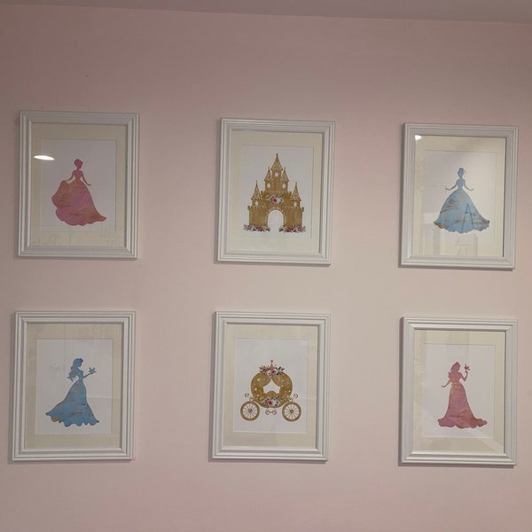 Princess Prints - Princess Wall Art - Princess Nursery - Girls Bedroom ...
