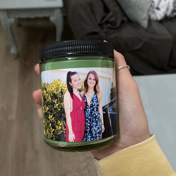 Personalized Photo Candle, Custom Photo Candle, Picture Candle, Add a ...
