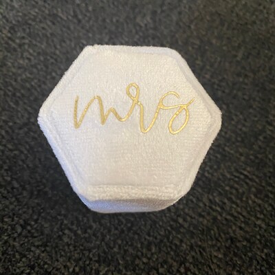 Wedding Ring Box Mrs Ring Box Engagement Ring Box Hexagon Velvet Ring ...