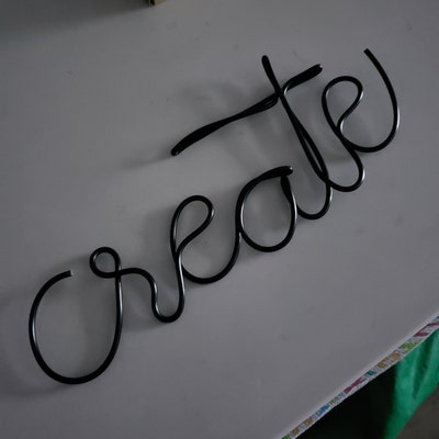 Personalized Wire Wall Art Wire Name Sign, Metal Wall Art, Wall Words ...