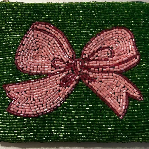 Preppy Coin Purse Beaded Bag Custom Purse Beaded Wallet Coin Pouch ...