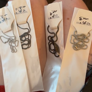 Gold Stainless Steel Box Chain Necklace, Military Dog Tag Chain, Chains ...