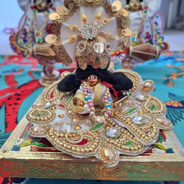 Wooden Boat for Laddu Gopal / Home Decor / Temple Decor / Krishna Leela ...