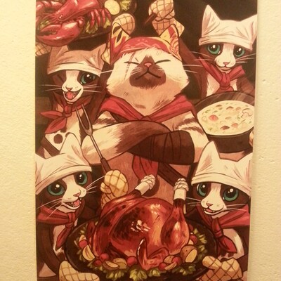 Meowscular Chef 11x17 Print Monster Hunter World Palico Fan Art - Etsy