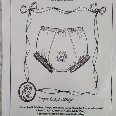 Double-seat Panty Pattern by Ginger Snaps Designs - Etsy