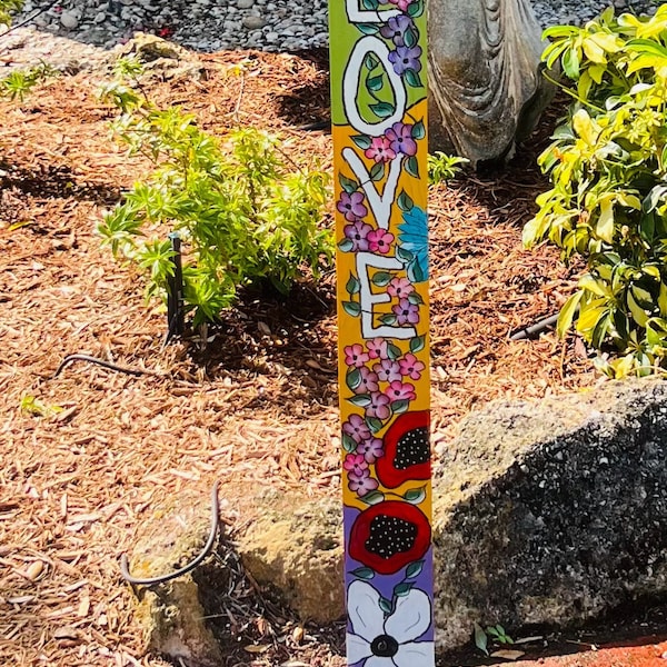 Garden Post - 24" CUSTOM - Etsy