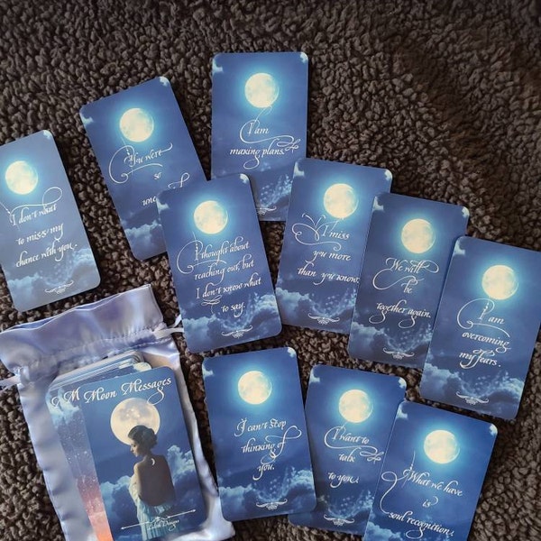 MOON MESSAGES a Twin Flame Message Oracle Deck, Twin Flame Cards ...