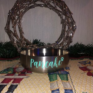 Pet Food Bowl Vinyl Decal Dog Food Bowl Decal Dog Bowl | Etsy