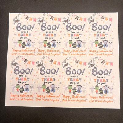 EDITABLE Halloween Favor Tags Boo Halloween Tags Halloween Trick or ...
