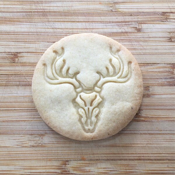 Stag Skull Cookie Cutter | Bakerlogy Biscuit Cutters Halloween Macabre ...