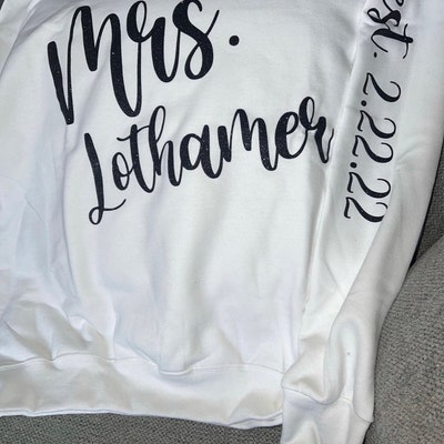 CUSTOM PERSONALIZED Raw Edge off Shoulder Sweatshirt Choose From Loads ...