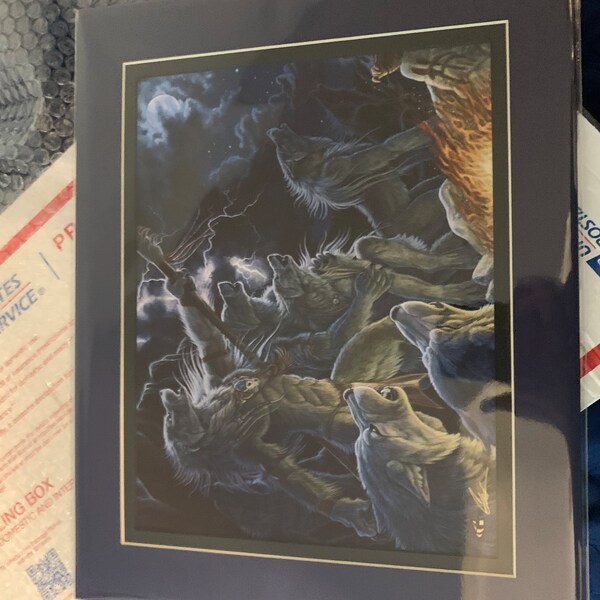 Werewolf Lycan Pack Calling in Storm Print - Etsy